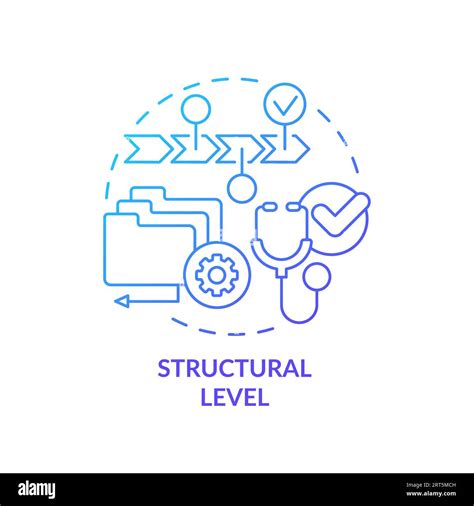 Blue Linear Gradient Icon Structural Level Concept Stock Vector Image And Art Alamy