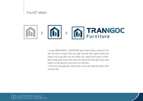 Bộ quy chuẩn thiết kế logo nội thất Trần Ngọc | PDF