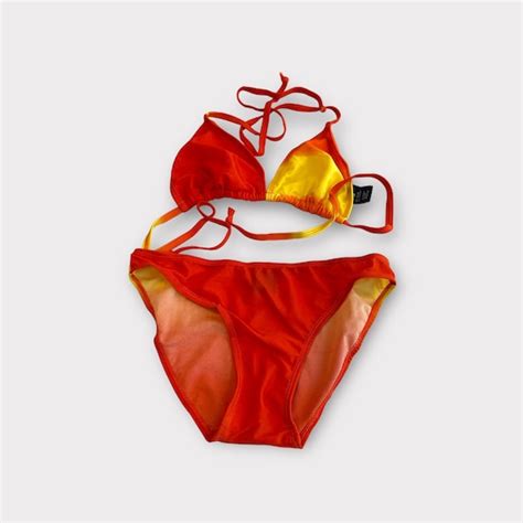 Deadstock Early 2000s Ombre Orange Yellow Solid Wirel Gem