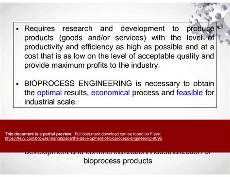 The Development Of Bioprocess Engineering Ppt Slide Deck