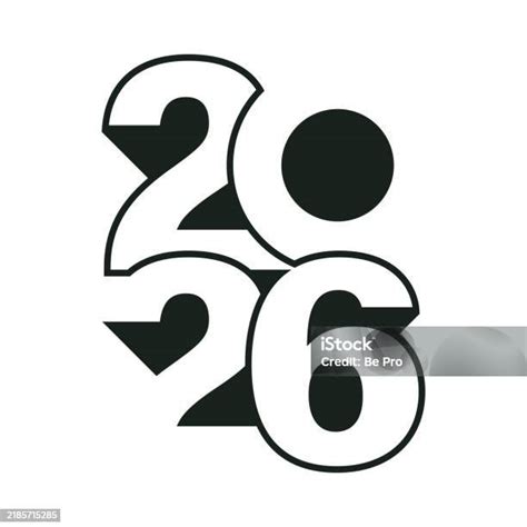 2026 새해 복 많이 받으세요 번호 디자인 2026 플랫 타이포그래피 12월에 대한 스톡 벡터 아트 및 기타 이미지 12월 12월 31일 1월 Istock