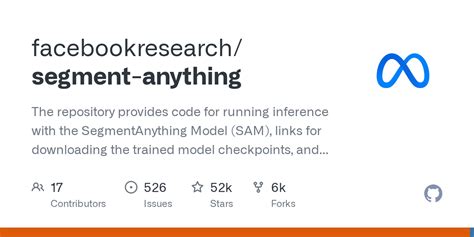 Github Facebookresearchsegment Anything The Repository Provides