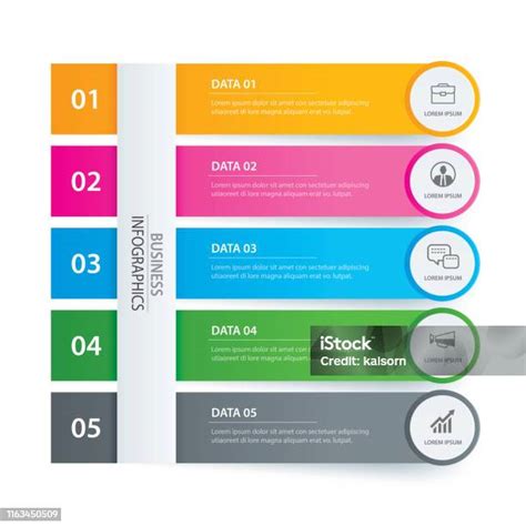 5 데이터 인포 그래픽 탭 종이 인덱스 템플릿 벡터 일러스트 추상 배경입니다 워크플로 레이아웃 비즈니스 단계 배너 웹 디자인에 사용할 수 있습니다 5에 대한 스톡 벡터 아트