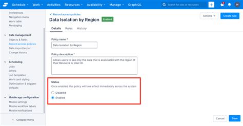 manage record access policies skedulo documentation