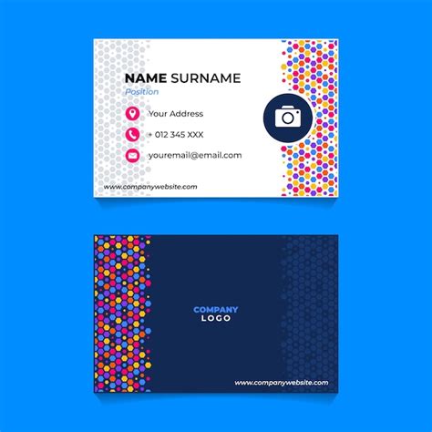 Premium Vector Abstract Hexagon Element Geometric Name Card Design