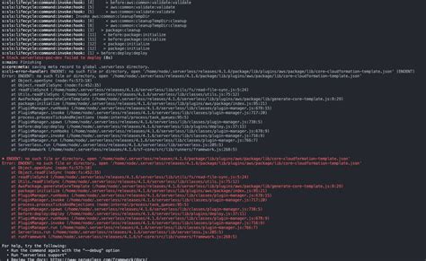 Serverless Deploy Fails Due To No Such File Core Cloudformation Templatejson Stack Overflow