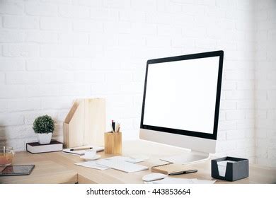 Side View Creative Designer Workspace Blank Stock Photo Shutterstock