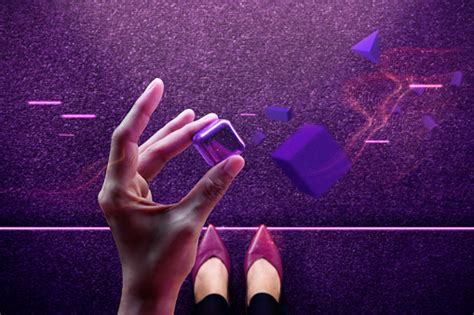Metaverse Web3 And Blockchain Technology Concepts Woman Has A New Experiences By Touching A 3d
