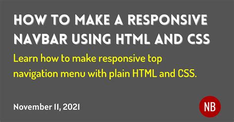 How To Make A Responsive Navbar Using Html And Css