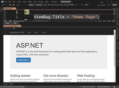 C Is There A Way To Get A Live Preview Of My Web Project While Working On Razor Views In
