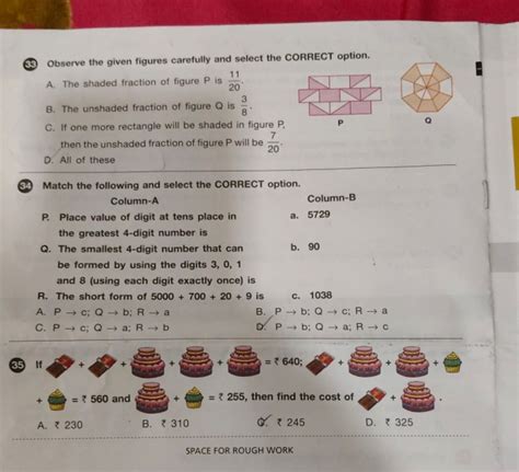 33 Observe The Given Figures Carefully And Select The Correct Optiona