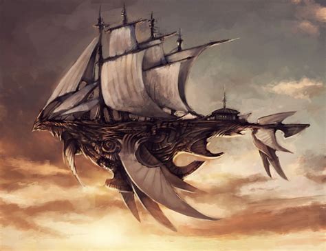 Steampunk Airship Art
