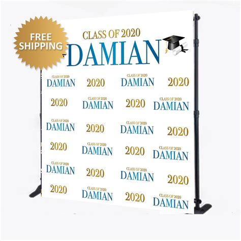 Graduation Backdrop Graduation Step And Repeat Graduation Banner Gold Backdrop Prom