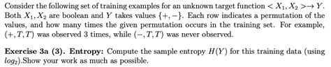 Consider The Following Set Of Training Examples For Chegg
