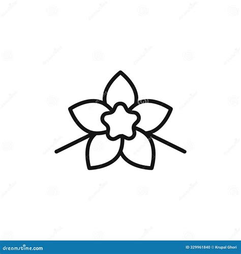 Vanilla Icon Logo Sign Vector Outline 329961840