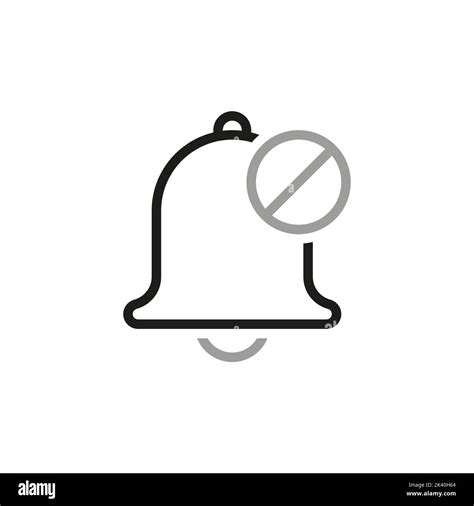 Simple Linear Vector Icon Related To Alarm Ban Line Icons About Notification Interface