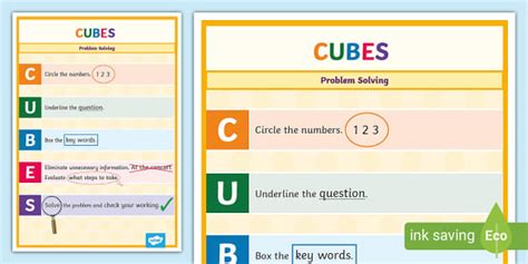 Cubes Problem Solving Poster