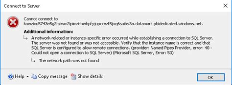 Solved Unable To Connect Azure Sql Under Datamart With Ss Microsoft Fabric Community