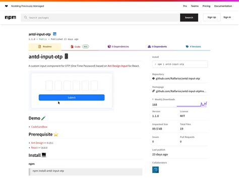 Antd Input Otp By Ralfarios Uihub