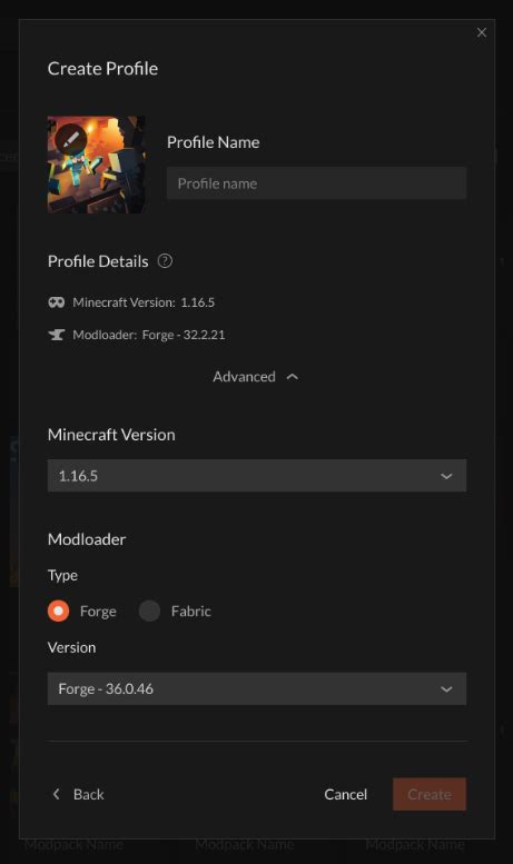 Creating a Custom Profile/Modpack: CurseForge support