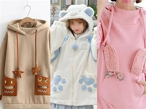 هودی فانتزی کره ای دخترانه فوق العاده شیک برای استایل راحت و روزانه