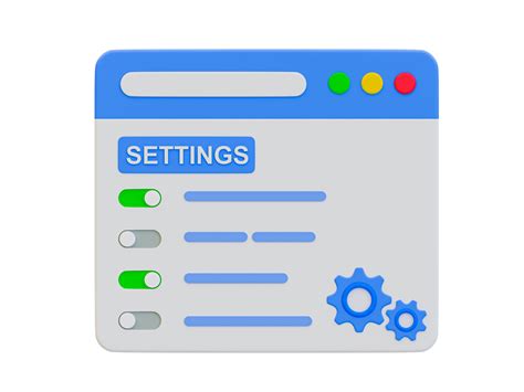3d Minimal Settings Page User Customize Settings Page Browser With Users Personal Page