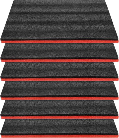6 Pack Tool Box Foam 18x12x1 Inch Foam Inserts For Cases