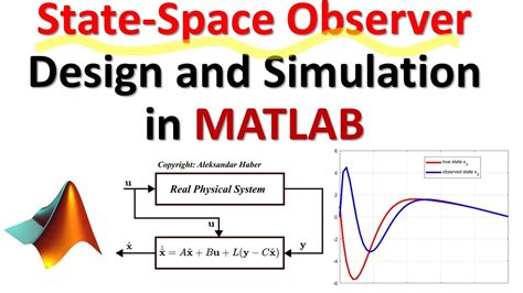 State Space Observer Design And Simulation In Matlab Control Engineering Tutorial Youtube