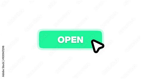animated open button icon with click interaction interactive open