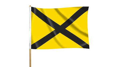 Yellow And Black Cross Final Last Lap Flag Hampshire Flag Company