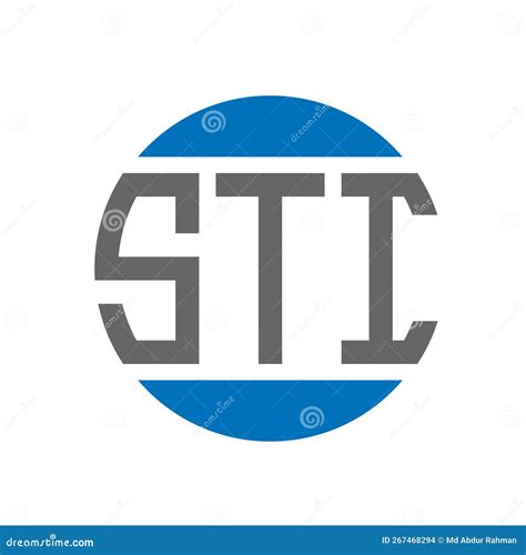 Sti Letter Logo Design On White Background Sti Creative Initials