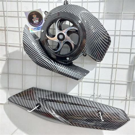 Jual Cover Pelindung Kipas Carbon Plus Spiner Paket In Carbon Cover Kipas Spiner Plus Tameng