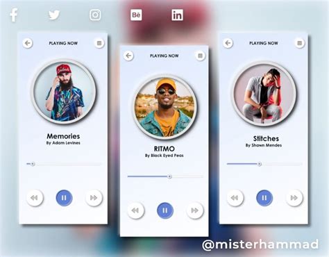 Audio Media Player Ui Design