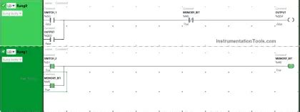 PLC Program For Push Buttons To Control Output