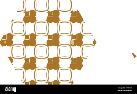 Hexagon With Lines Intertwining Into Geometric Floral Pattern Small Elements Created Sense Of