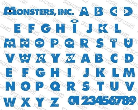 Monsters Inc Font Monsters University Font Monsters Inc Svg Monsters
