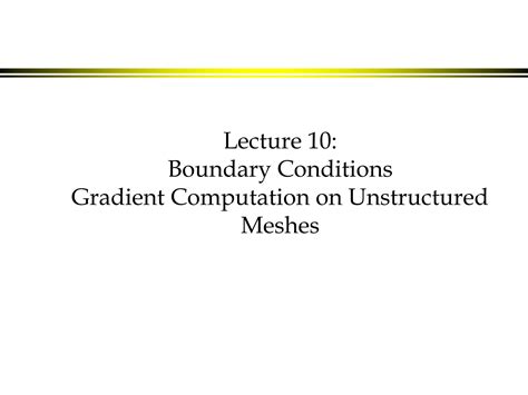 solution numerical methods in propulsion boundary conditions gradient
