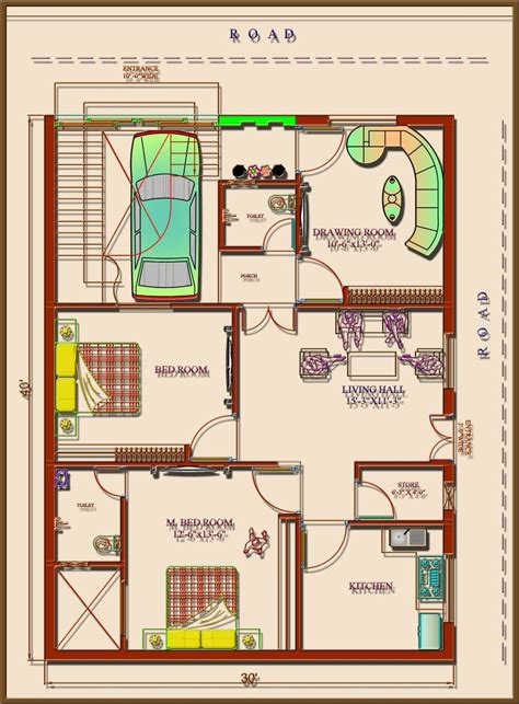 North East Corner House Plan With Vastu