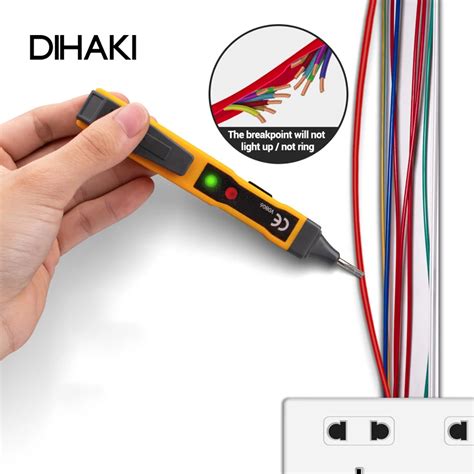 전기 충격 방지 비접촉 펜 테스터 전기 연속성 배터리 테스트 연필 사운드 라이트 알람 포함 Acdc 전압 검출기전압계 Aliexpress