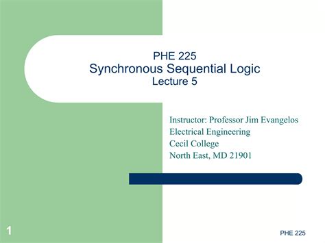 Lecture 5 Synchronous Sequential Logic Pptx