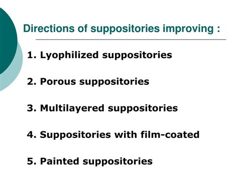 Ppt Rectal Preparations Industrial Technology Of The Suppositories Powerpoint Presentation