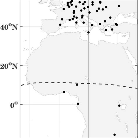 Igs Stations Around 15 • E The Dashed Black Line Represents The
