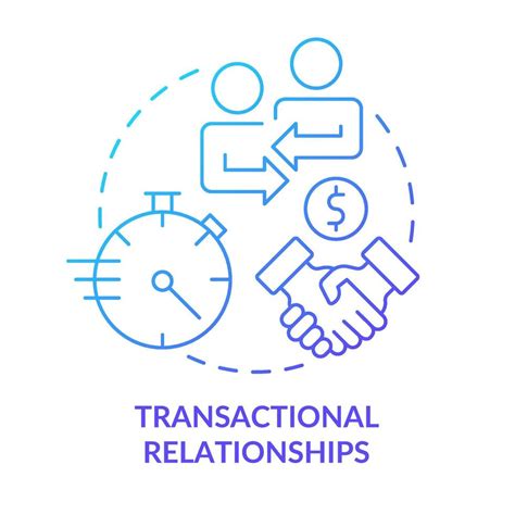 Transactional Relationships Blue Gradient Concept Icon Buyer Seller Interaction Abstract Idea