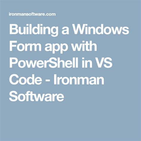 Powershell Pro Tools For Visual Studio Code Ironman Software