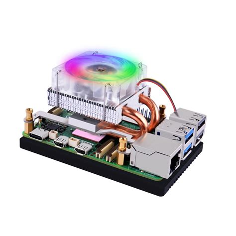 52pi 薄型 ice 塔 raspberry pi 5 冷卻器 帶散熱器的 raspberry pi 5 冷 蝦皮購物