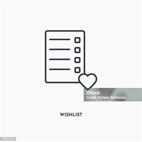 위시리스트 개요 아이콘입니다 간단한 선형 요소 그림입니다 흰색 배경에 격리 된 라인 위시리스트 아이콘입니다 얇은 스트로크 기호는 웹 모바일 및 Ui에 사용할 수 있습니다
