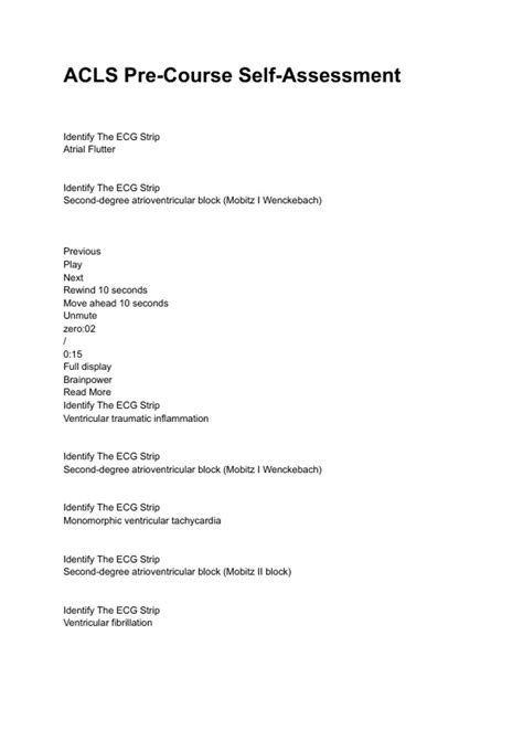 Acls Pre Course Self Assessment Questions And Answers Latest 2024 2025 Acls Stuvia Us