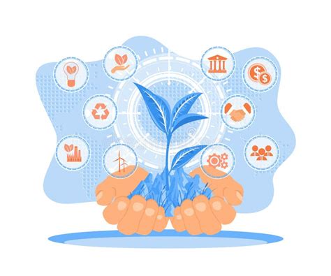 Esg And Tree Planting Icon In Hand Concept Of Reducing Pollution And