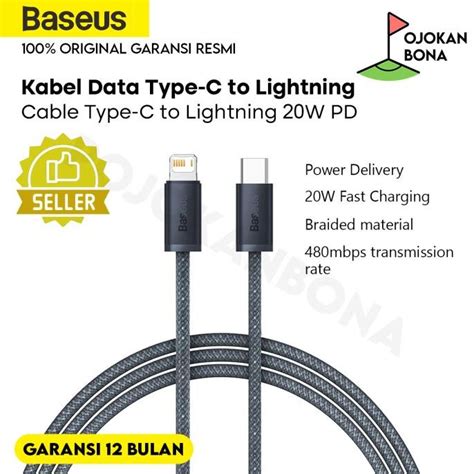 Jual Baseus Kabel Data Dynamic Series Type C To Lightning 20w Black