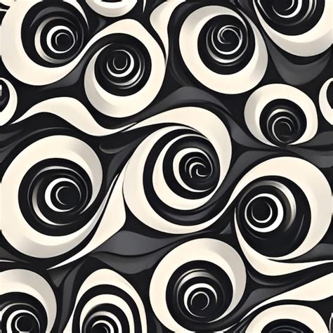 Premium Vector Abstract Swirling Pattern In Black And White